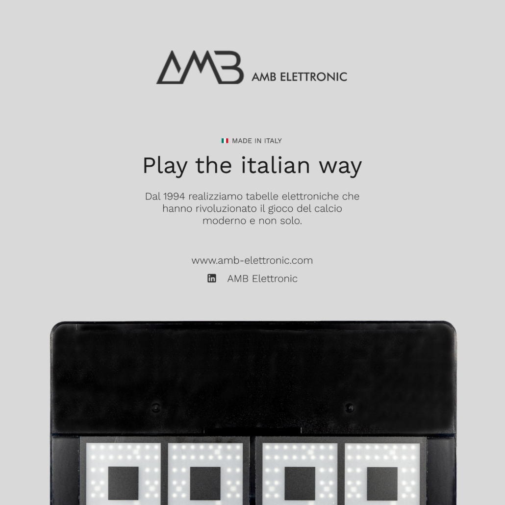 Professional Substitution Board for Football and Rugby - AMB Elettronic